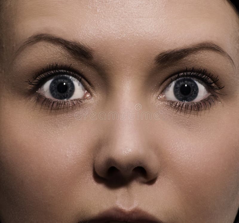 Scared girl stock photo. Image of grimace, caucasian - 12459688