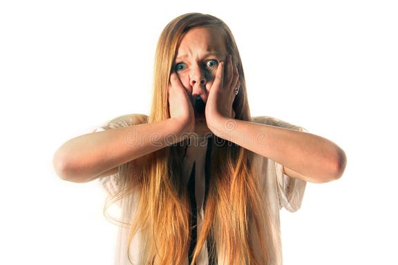 Scared girl stock photo. Image of fair, girl, beautiful - 28642164
