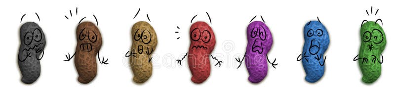 Scared GM peanuts stock illustration. Illustration of friend - 1485153