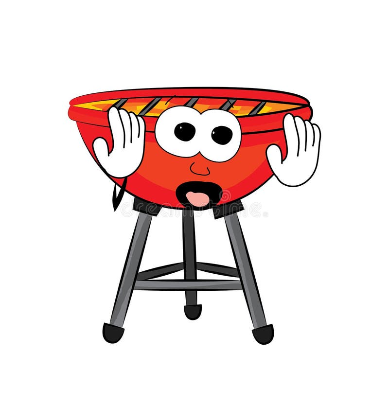 Scared Grill cartoon stock illustration. Illustration of isolated ...