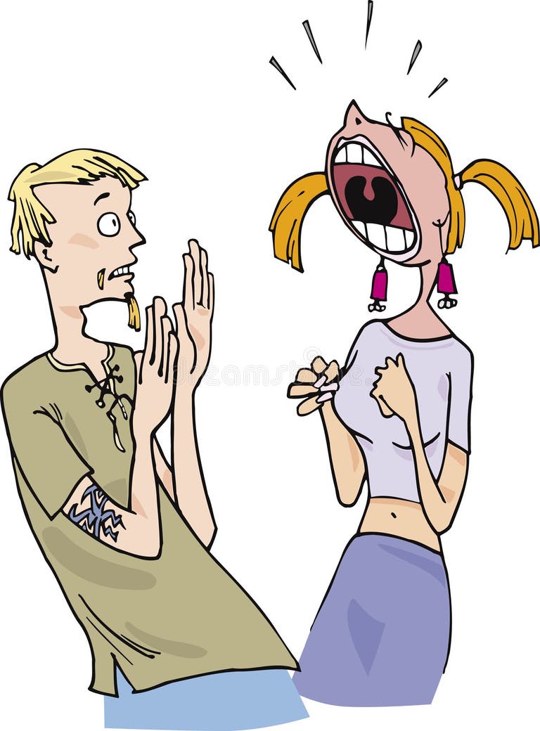 Cartoon Couple Scared Stock Illustrations – 434 Cartoon Couple Scared ...