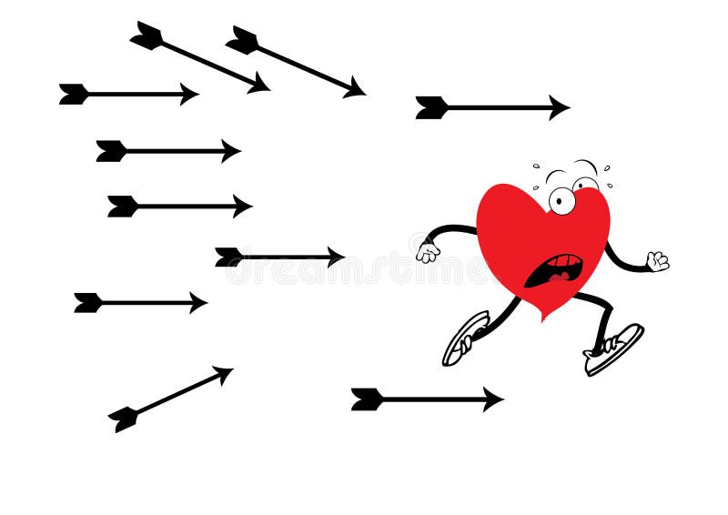 Scared heart stock vector. Illustration of married, card - 39069758