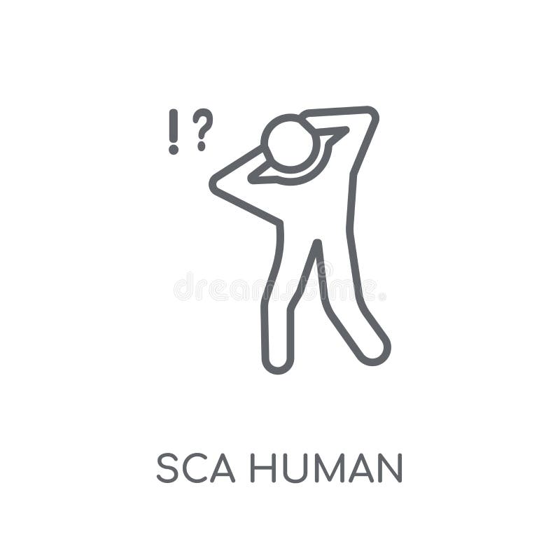 Scared Human Linear Icon. Modern Outline Scared Human Logo Conce Stock ...