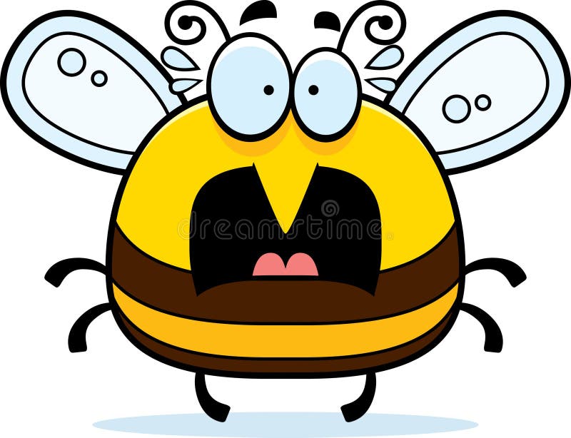 Scared Little Bee stock vector. Illustration of bumblebee - 47089622
