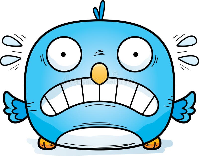 Scared Little Bluebird stock vector. Illustration of panicking - 115885104