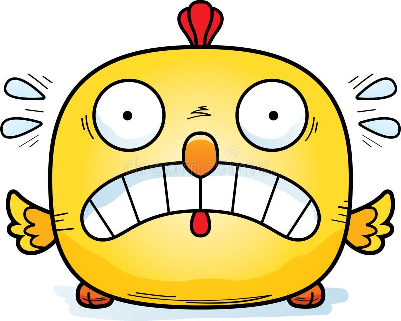 Chicken scared stock vector. Illustration of background - 29888765