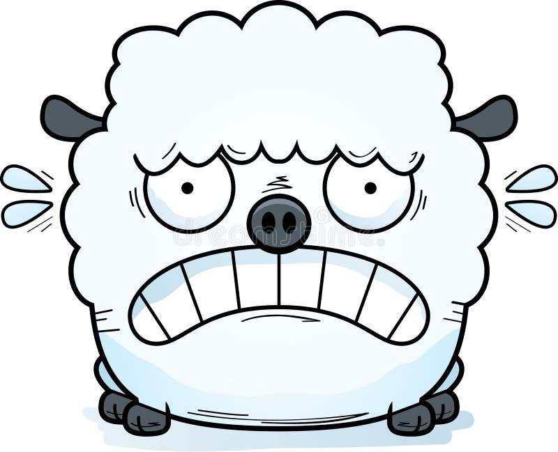 Scared Little Lamb stock vector. Illustration of terror - 115759703