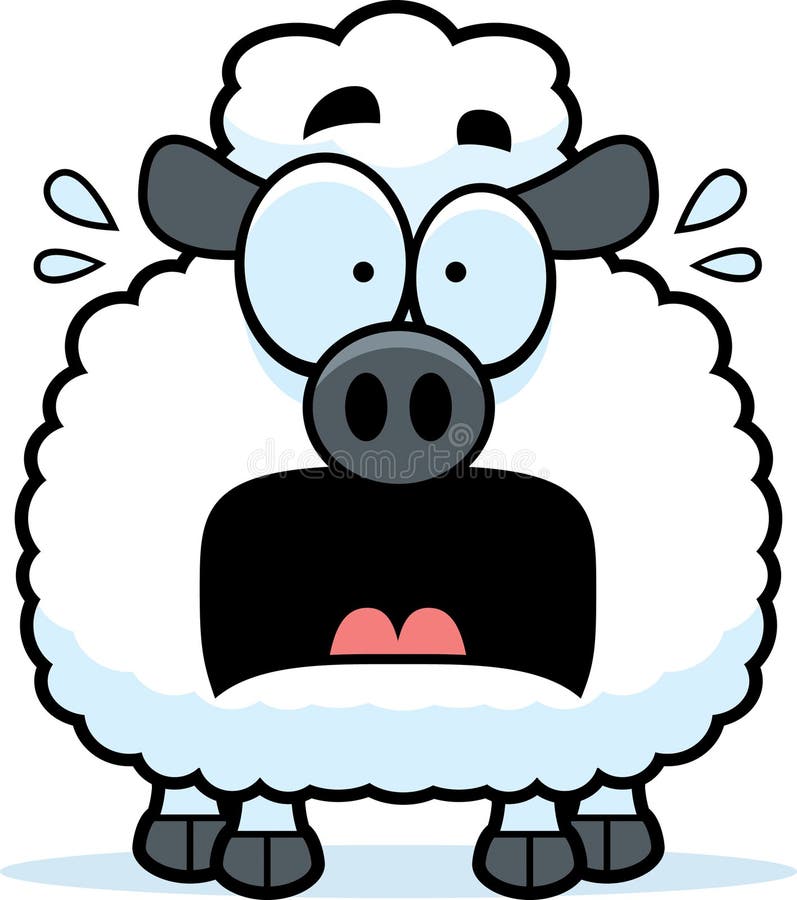 Scared Little Lamb stock vector. Illustration of fear - 47054136