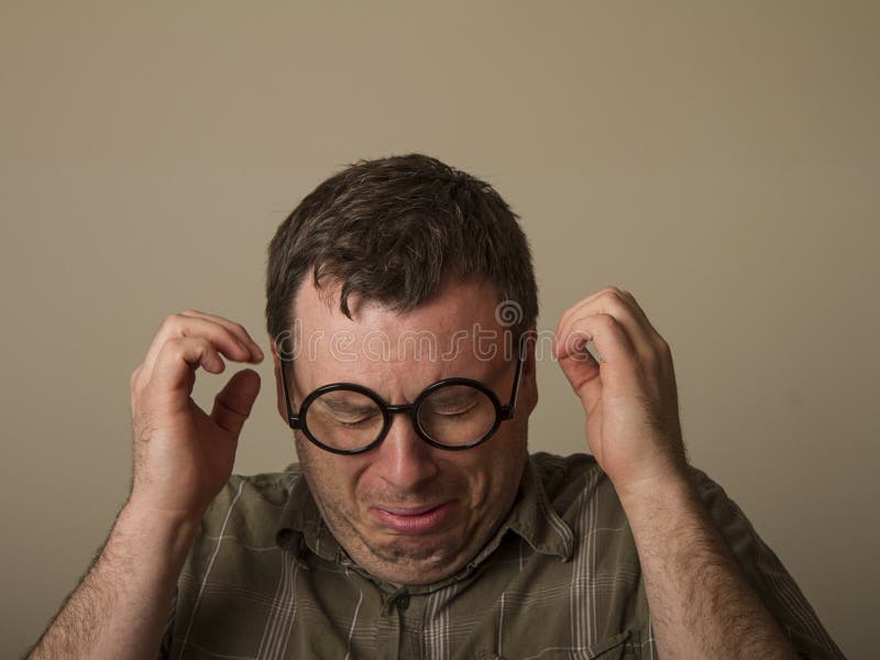 Scared little man stock photo. Image of person, looking - 50864634