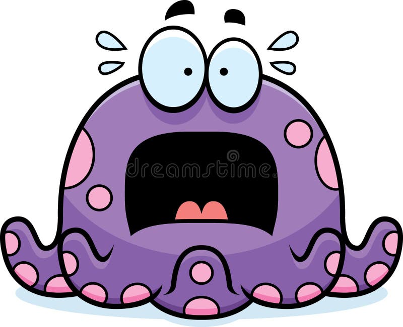 Scared Little Octopus stock vector. Illustration of animal - 47412345