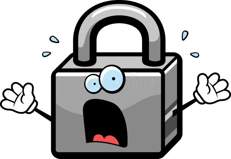 Afraid Num Lock Installed on Cartoon Computer Stock Vector ...
