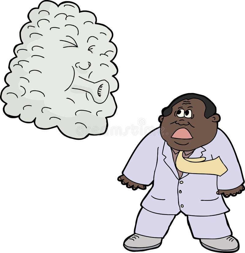 Blown Man stock illustration. Illustration of wind, cartoon - 41194971