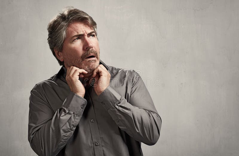 Scared man face. stock photo. Image of person, phobia - 86060550