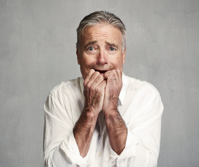 Scared man face. stock image. Image of dread, horror - 88375027