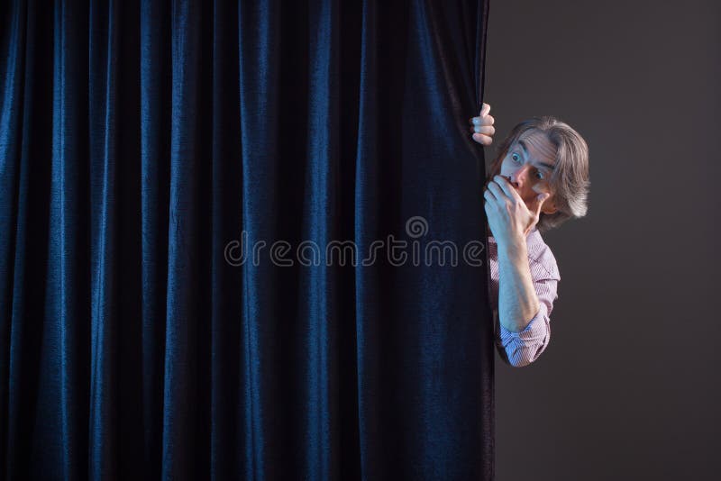 Scared man stock photo. Image of human, male, theatrical - 46269044