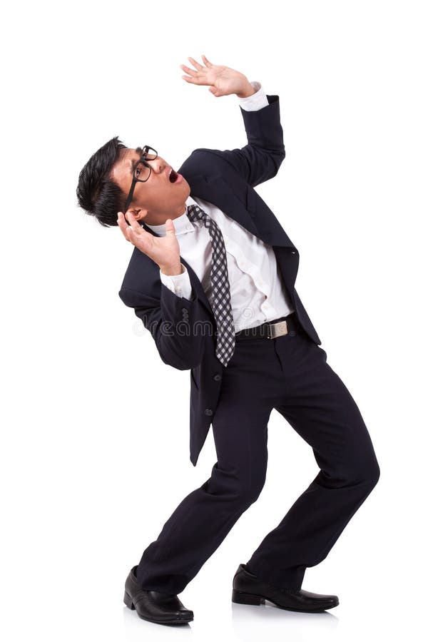 Scared man stock photo. Image of business, portrait, deep - 64059278