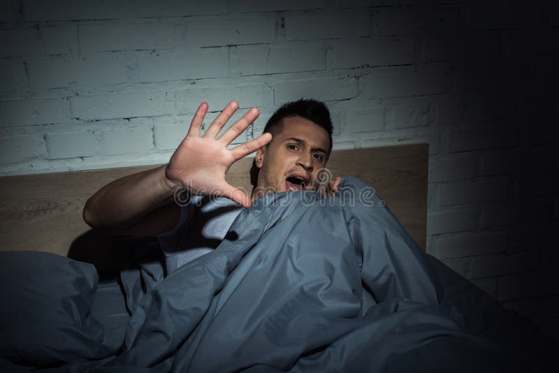 Scared Man with Panic Attacks Screaming Stock Image - Image of anxiety ...