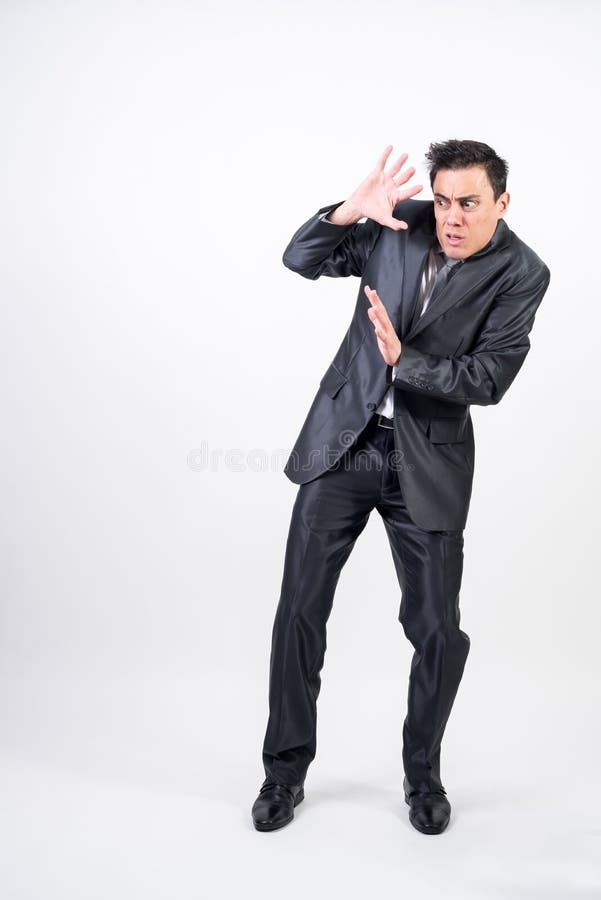 Scared man in suit stock image. Image of executive, formal - 178601701