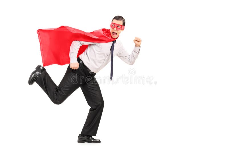 Man Running Fast Scared