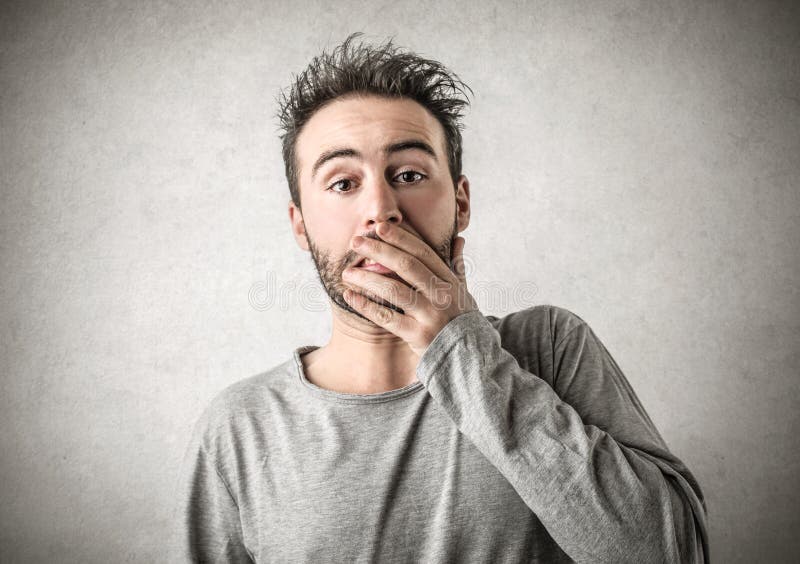 Scared man stock image. Image of joke, surprise, wonder - 35809099