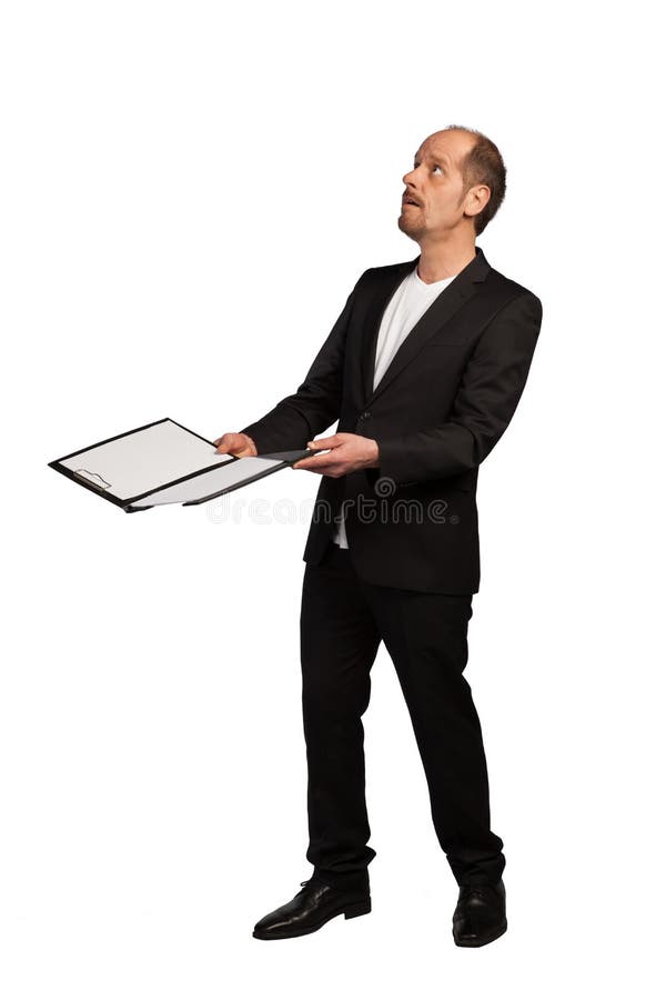 Scared Manager Hiding His Emotions for Corporate Mistake or Silence ...