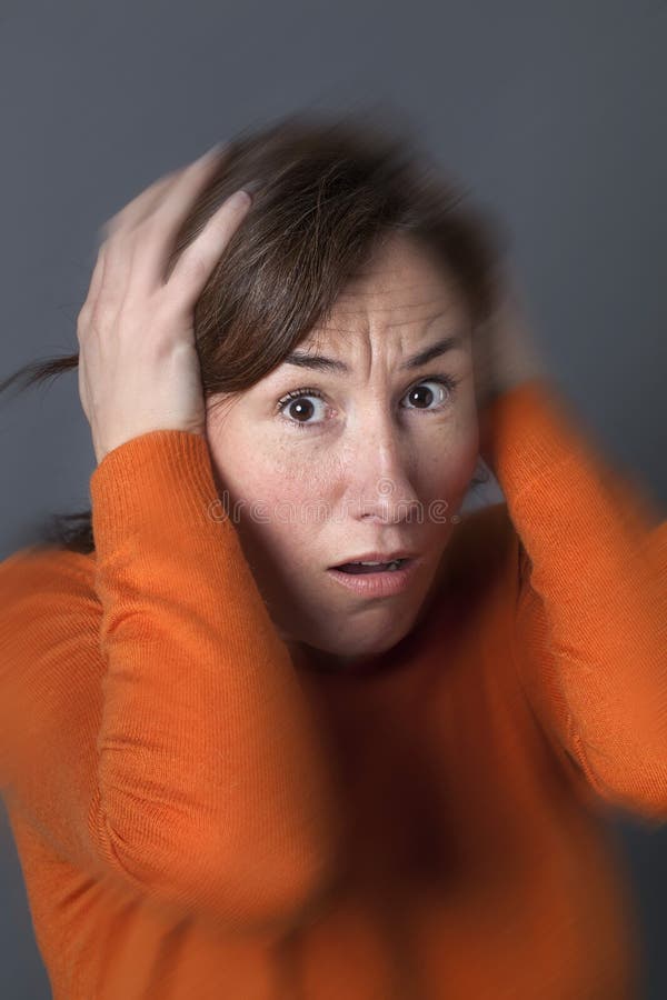 217 Scared Woman Covering Ears Stock Photos - Free & Royalty-Free Stock ...