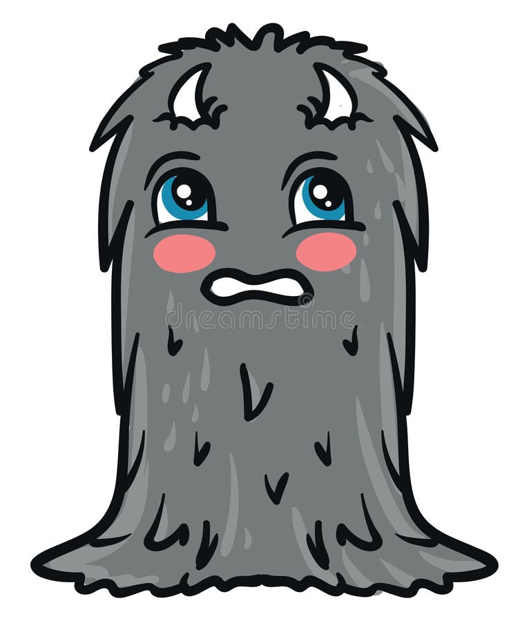 Scared Monster, Illustration, Vector Stock Vector - Illustration of ...