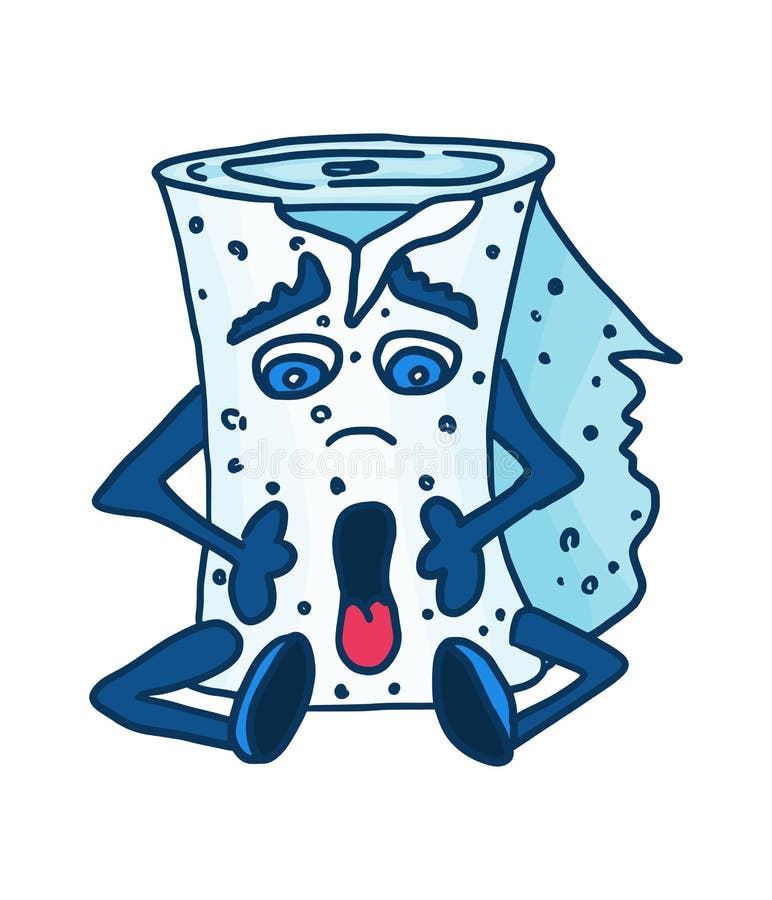 Scared Monster Sitting On The Floor. Doodle New Stock Illustration ...