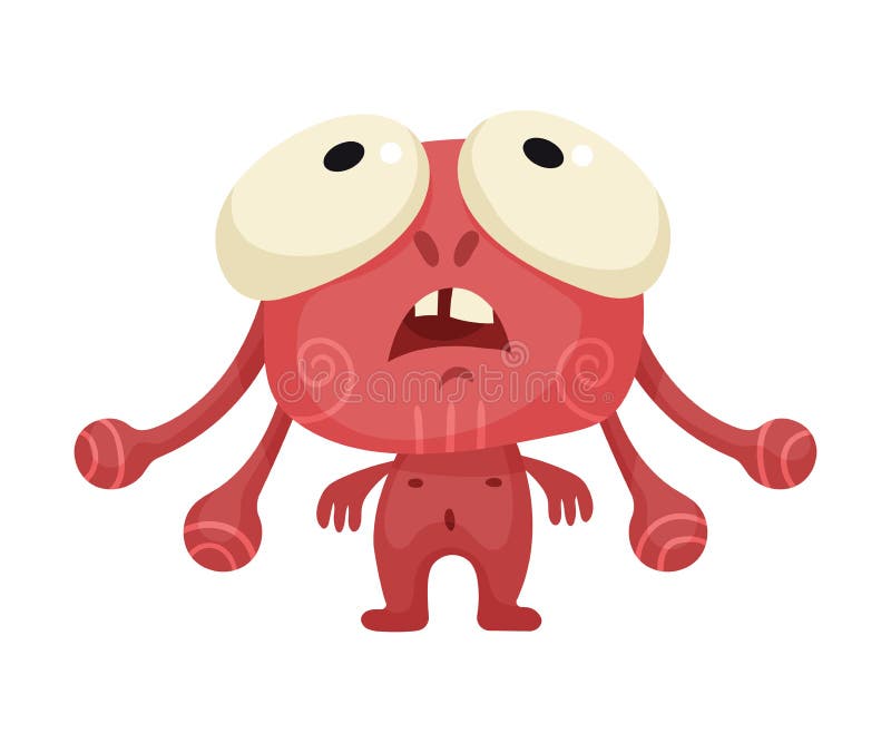 Scared Monster, Illustration, Vector Stock Vector - Illustration of ...
