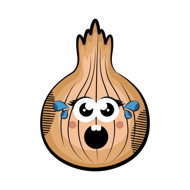 Scared Onion Cartoon. Colored Sketch Stock Vector - Illustration of ...