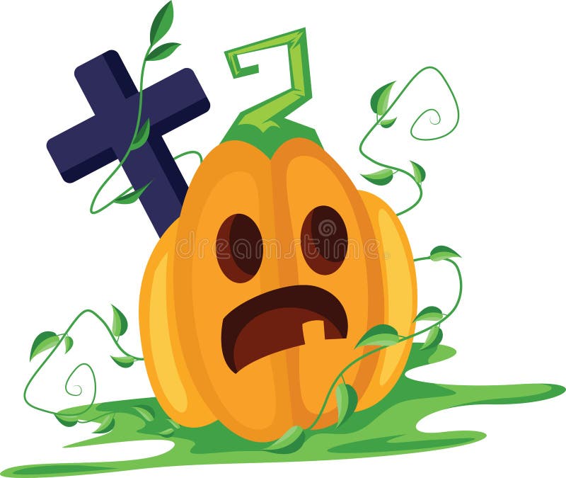 Scared Orange Balloon Cartoon Mascot Character. Stock Vector ...