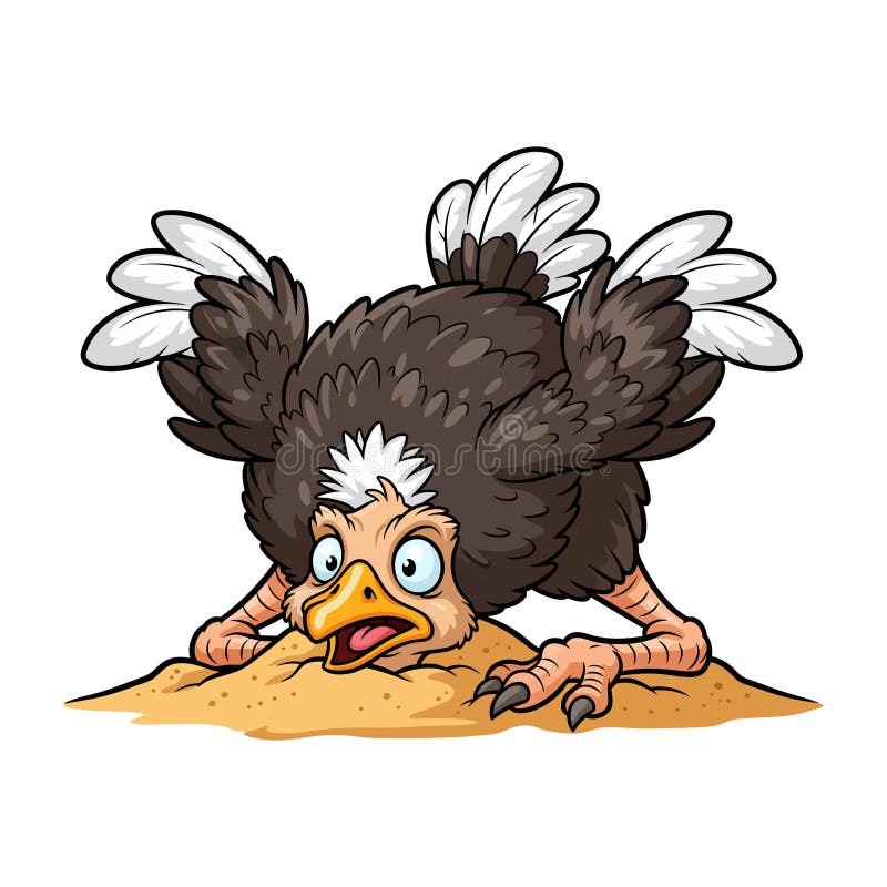 Ostrich Head Sand Stock Illustrations – 285 Ostrich Head Sand Stock ...