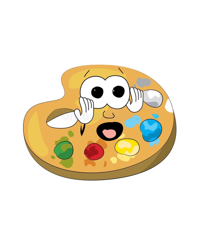 Scared palette cartoon stock illustration. Illustration of scared ...