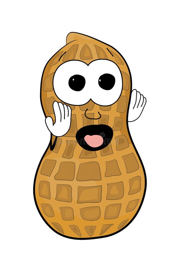 Peanut illustration stock illustration. Illustration of funny - 42900483
