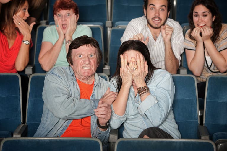 Scared People in Theater stock image. Image of audience - 22512739