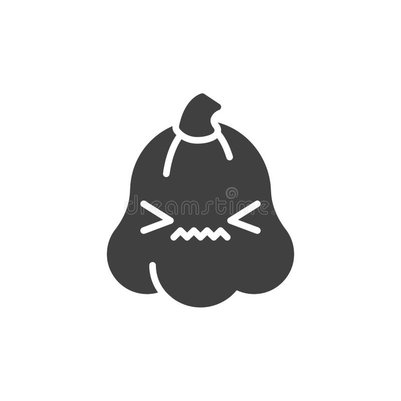 Scared Face Emoticon Line Icon Stock Vector - Illustration of line ...