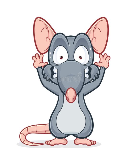 Scared rat stock vector. Illustration of stressed, mouse - 44936278