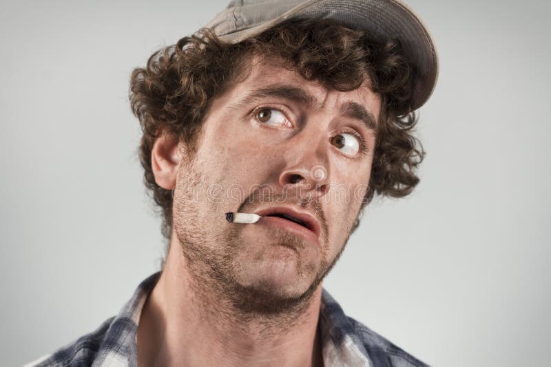 Scared Redneck stock image. Image of coward, facial, cautious - 55905433