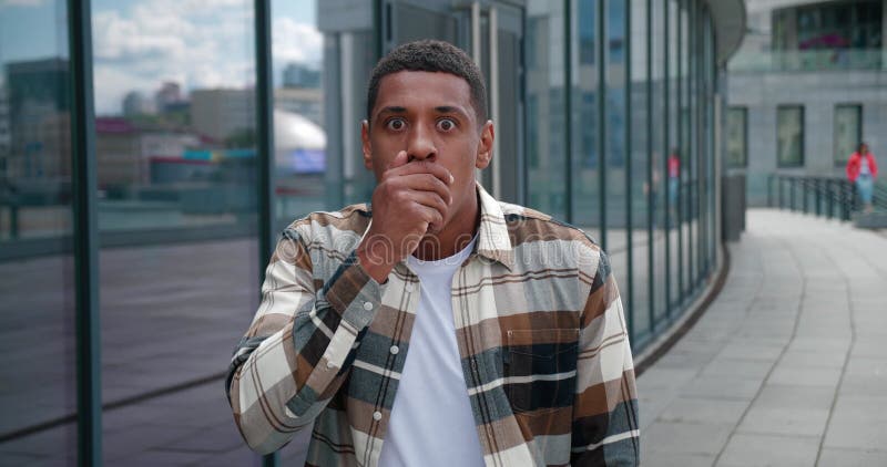 Man Is Shocked To See Something Terrible Shocked Stunned Man Stock