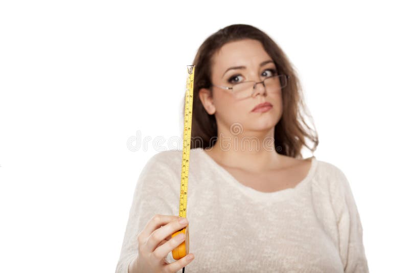 Shocked by the size stock photo. Image of measuring, close - 96828606
