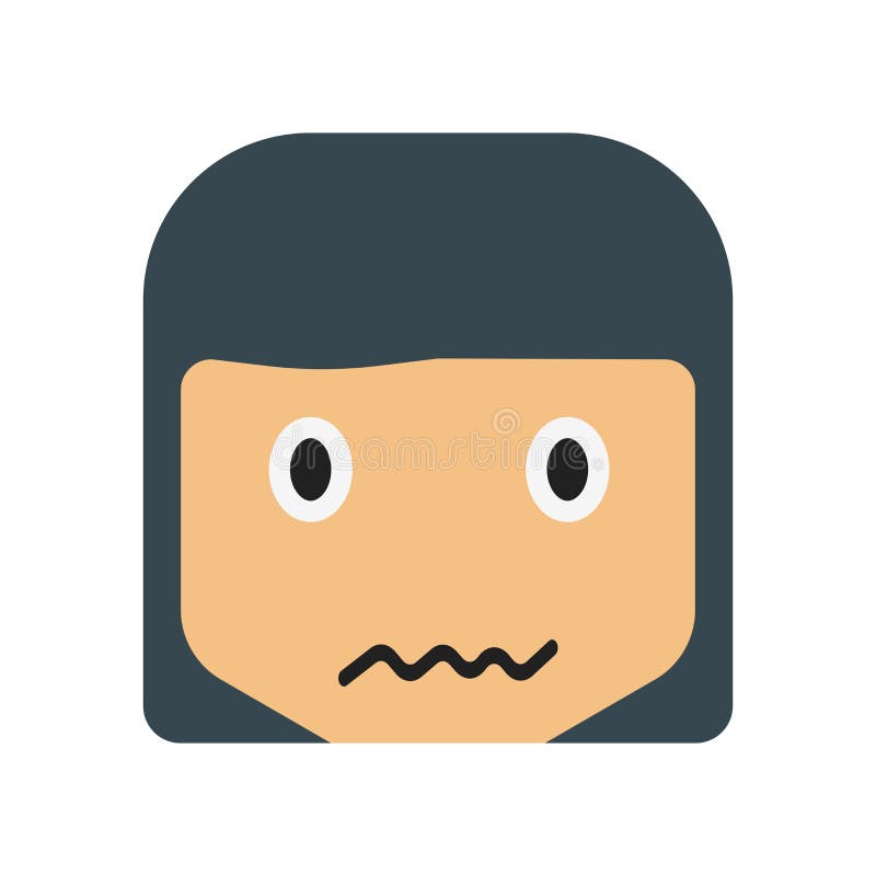 The Frightened Smiley Screams In Fear Stock Vector - Illustration of ...