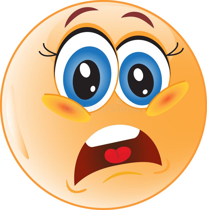 Scared smiley stock vector. Illustration of behavior - 36320675