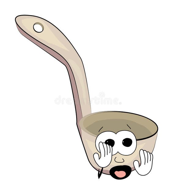 Scared Spoon cartoon stock illustration. Illustration of fright - 48926179