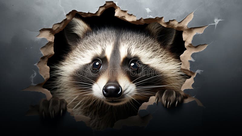 Surprised raccoon stock vector. Illustration of whiskers - 30578509