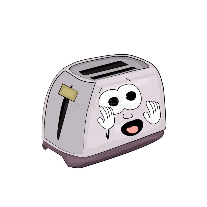 Sad toaster cartoon stock illustration. Illustration of sadness - 47957139