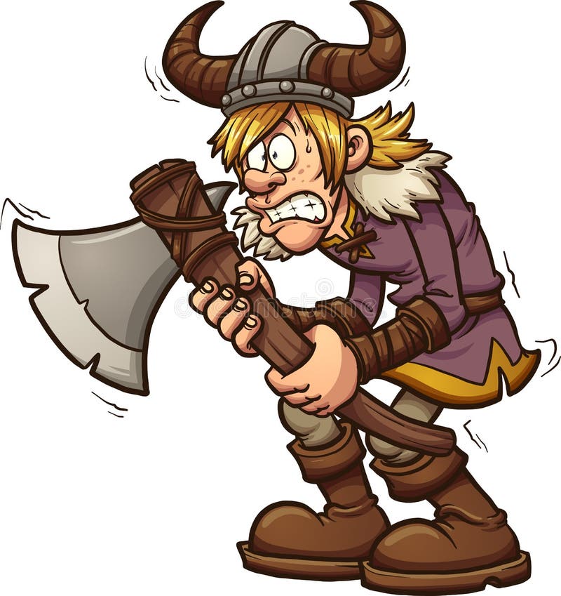 Scared Viking stock vector. Illustration of person, panic - 14577089