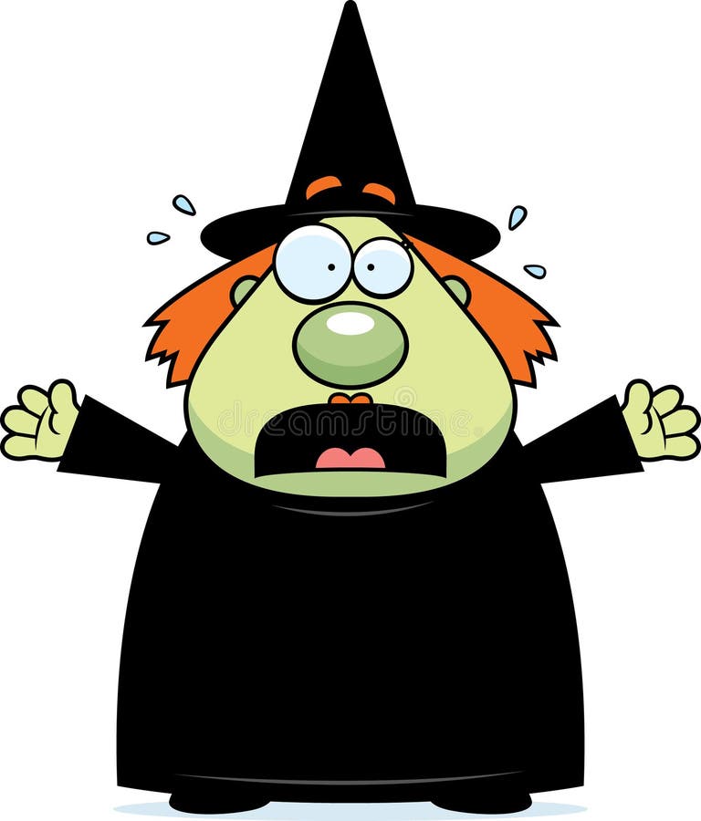 Scared Witch stock vector. Illustration of scared, witch - 14581503