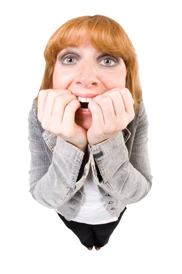 Scared woman stock photo. Image of overreact, distorted - 3446160