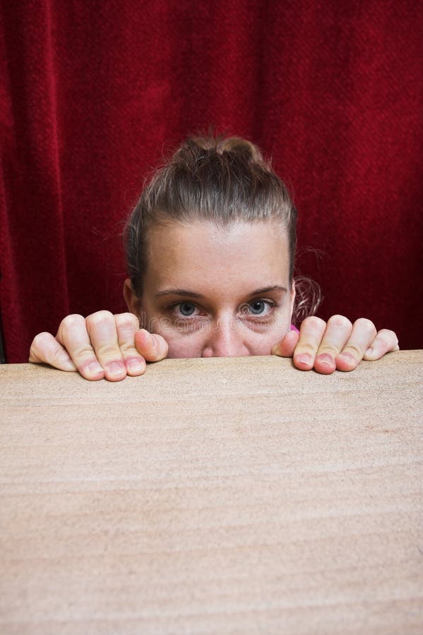 Scared Woman Face Expression Stock Photo - Image of panic, caucasian ...