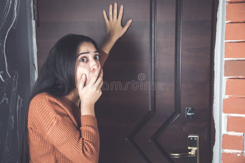 Scared Lady Door Stock Photos - Free & Royalty-Free Stock Photos from ...